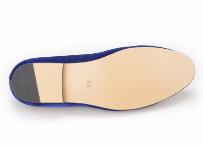 Cina Motif Blu Abito di velluto maschile Scarpe da sole, Borgoña Loafers Maschile Scarpe da sole in vendita