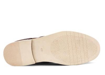 Cina Logo Stampato Uomo Scarpe Derby in pelle nera Custom Scarpe artigianali marroni Casual in vendita