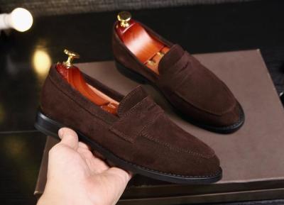 China Handgemaakte Suede Cortex Classic Mensen Lederen Loafers / Mens Casual Suede Loafers Te koop