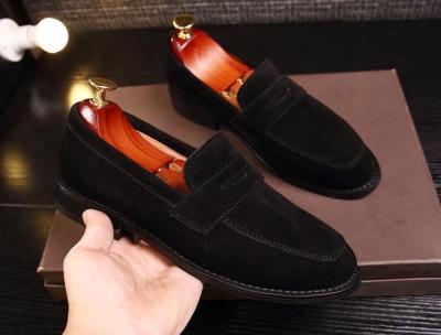 China Handgemaakte Suede Cortex Classic Mensen Lederen Loafers / Mens Casual Suede Loafers Te koop