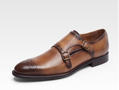 China Sapatos de couro italiano de moço, calças de couro para homens, detalhes. à venda