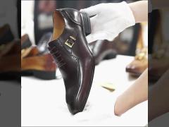 Embossing Patent Leather Men Formal Dress Shoes Bruin ODM goedgekeurd