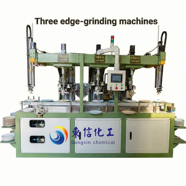 Quality Automatic Melamine Tableware Grinding Machine 220V 380V 415V Three Station for sale