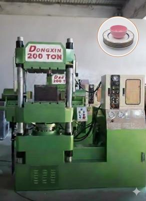 China Melamine Tableware Moulding Machine Compact Hydraulic Press with PLC Touchscreen and Dual Voltage Designed for Tableware Manufacturing for sale