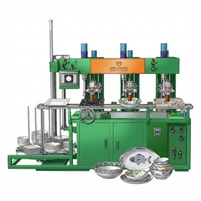 China 11KW Power 2800 RPM Automatic Grinding Machine with Automatic Contour Tracking for Melamine Dinnerware for sale