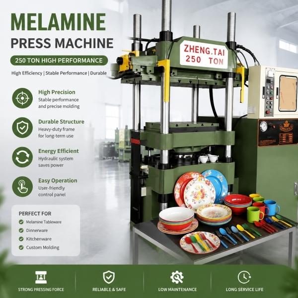 Quality 250t-350t Hydraulic Melamine Press Machine With Plc Control For Tableware for sale
