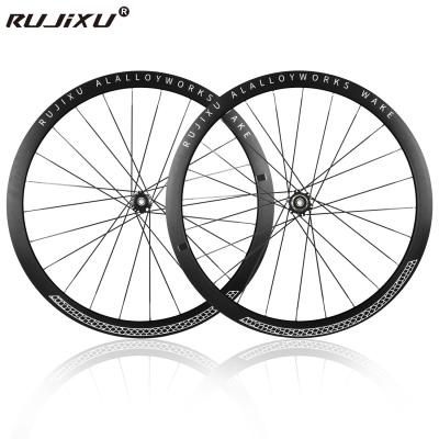 China Rust Resistant 700C Disc Brake Wheelset 38mm Straight Pull Road Bicycle Wheel Set for sale