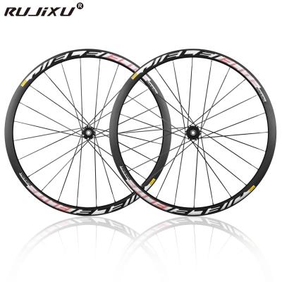 China Disc Brake Road Bike Wheelset 30mm Hoogte Clincher Aluminiumlegering en Carbon Fiber Hub voor JIELEI 700C Fiets Duurzaam Te koop