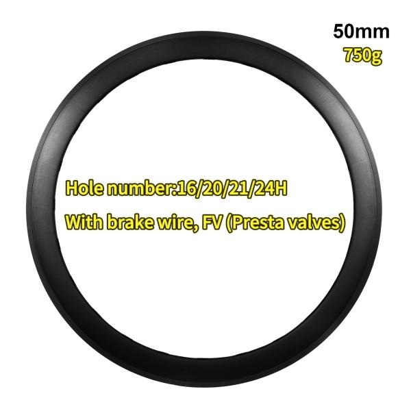 Quality High Frame Aluminum Alloy Road Bike Wheel Rim V Brake 700C 30/40/50mm for sale