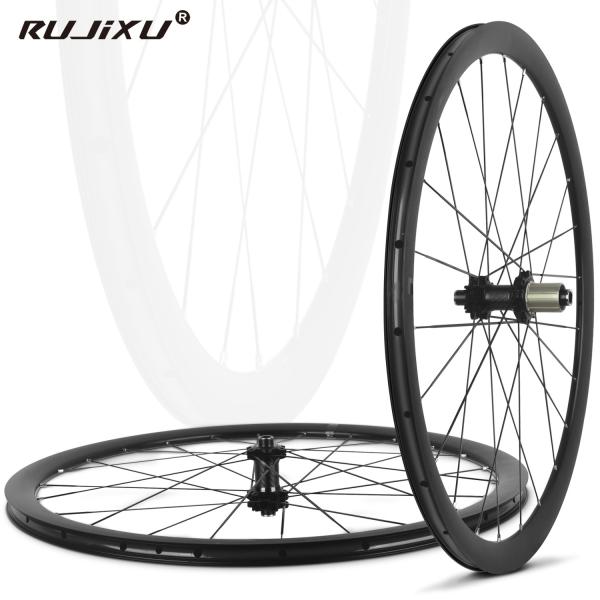 Quality 700C 35mm Depth Road Bicycle Wheelset With Straight Pull Spokes And Aluminum Alloy Tube for sale