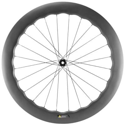China Carbon Fiber UD Matte 700C Disc Brake Wheelset Customized Racing Bike Wheels Spokes Pillar 1423 for sale