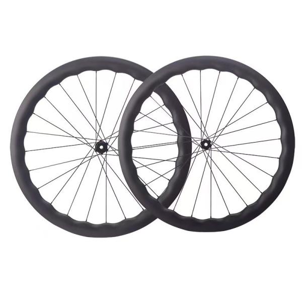 Quality Carbon Fiber UD Matte Disc Brake Wheel Set 700C For Road Racing Bicycles for sale