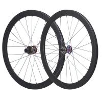 Quality Carbon Fiber Hub 700C Road Wheelset 46mm Depth Disc Brake 32 Holes Spokes for sale