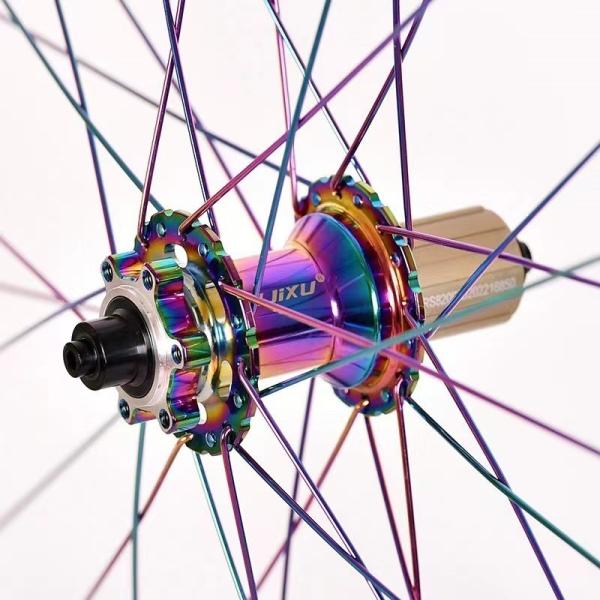 Quality Carbon Fiber Hub 700C Road Wheelset 46mm Depth Disc Brake 32 Holes Spokes for sale