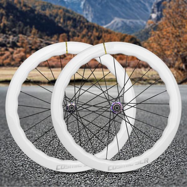Quality 5853mm 700C Carbon Fiber Road Bike Wheels 6 Claws 3 Teeth Spoke Hole 24 - 24H for sale