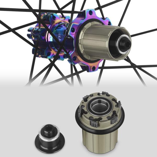 Quality 5853mm 700C Carbon Fiber Road Bike Wheels 6 Claws 3 Teeth Spoke Hole 24 - 24H for sale