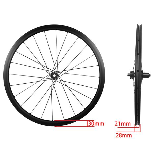 Quality 30mm Frame Mountain Bike Wheelset High Road Carbon Fiber Wheel Set 120 Ring Disc for sale