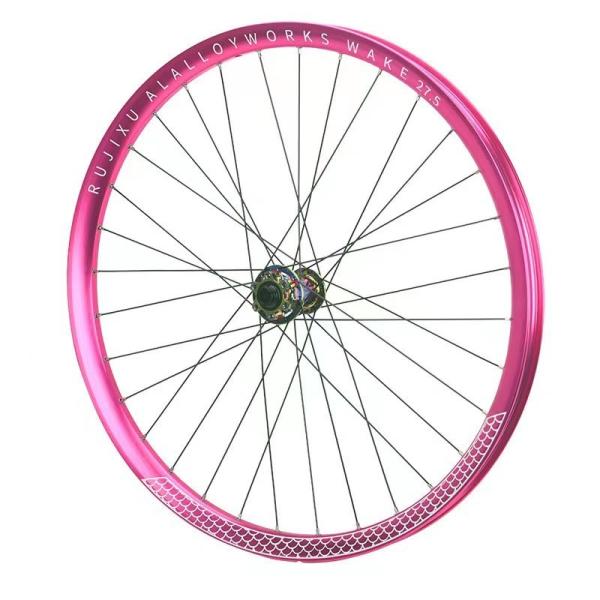 Quality Pink Finishing 26" Mountain Bike Wheelset AM DH 32H Spoke Hole Dirt Bike for sale