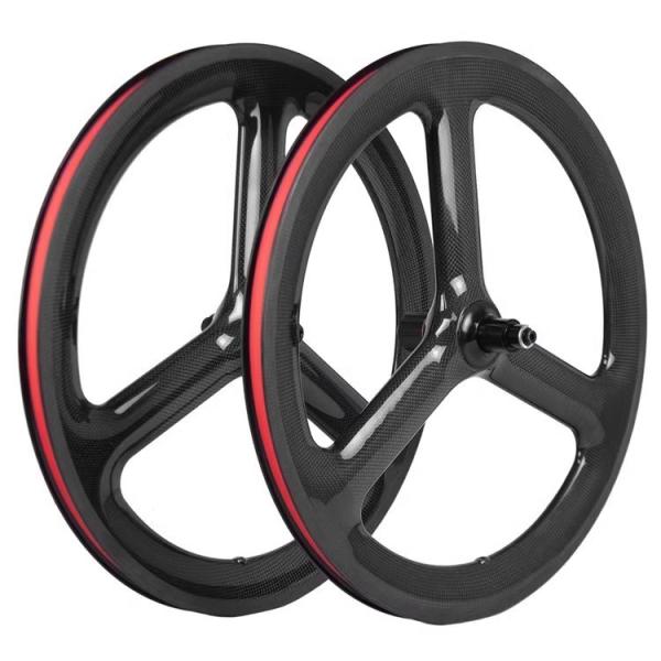 Quality 3 Spoke 20 Inch Bike Wheelset Road Track 20" 451 wheelset For V Brake And Disc for sale