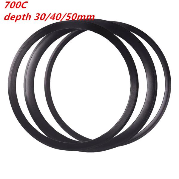 Quality Aluminum Alloy Wheelset Rim 50mm Depth 700C Bicycle Rim With 6.5mm French Valve for sale