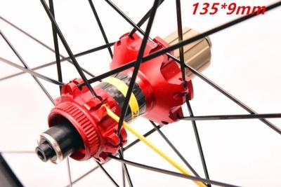 China 24 Holes Carbon Fiber MTB Wheelset Straight Ribbed Smooth Bearings Front 2 Edge 4 Aluminum Wheels for sale