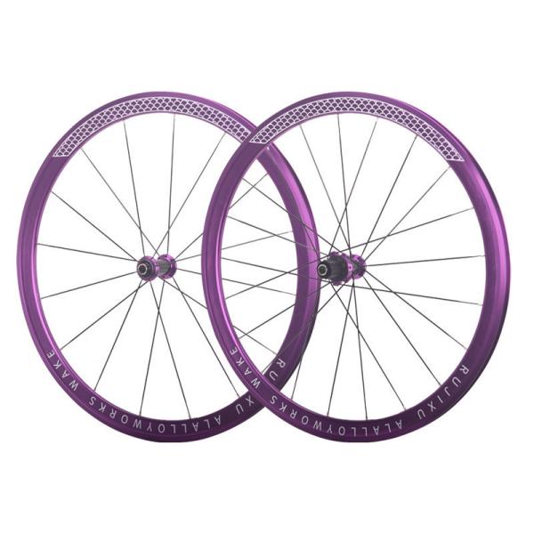 Quality Black Finishing V Brake Wheelset Straight Pull Spokes Road Bike Clincher for sale