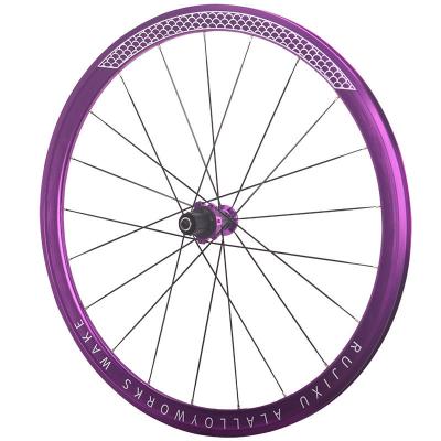 China Black Finishing V Brake Wheelset Straight Pull Spokes Road Bike Clincher Wheelset for sale
