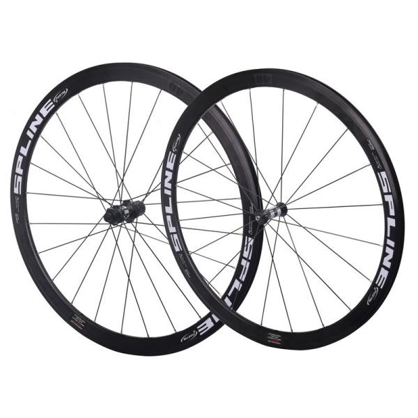 Quality 700C Black V Brake Wheelset 30mm Depth Aluminium Alloy Rim Clincher Carbon Wheelset for sale