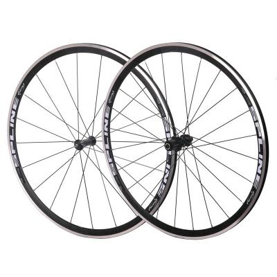 中国 700C 黒 V ブレーキホイールセット 30mm 深さ アルミ合金リム クリンチャー 炭素ホイールセット 販売のため