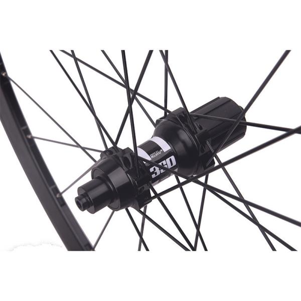 Quality 700C Black V Brake Wheelset 30mm Depth Aluminium Alloy Rim Clincher Carbon for sale