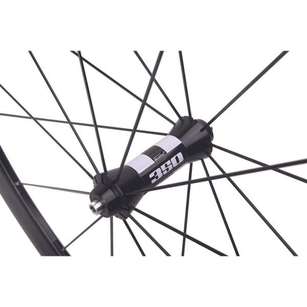 Quality 700C Black V Brake Wheelset 30mm Depth Aluminium Alloy Rim Clincher Carbon for sale