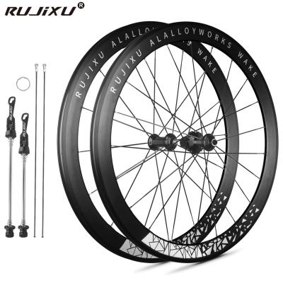 China Six Claw V Brake Wheelset Aluminum Alloy Rim Carbon Fiber HUB Road Bicycle Wheelset for sale