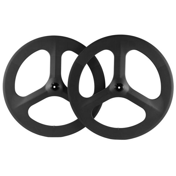 Quality 700C V Brake Wheelset 3 Spoke Carbon Bicycle Wheelset 70mm Depth 23mm Width for sale