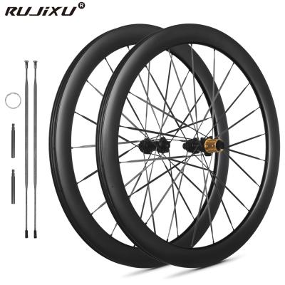 China 700C 50mm Depth Disc Brake Road Bike Wheelset Sealed Bearing 36T Ratchet Hub for sale