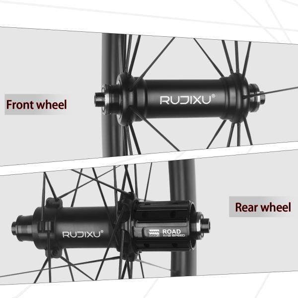 Quality Customizable V Brake Wheelset 700C UD Matte Finishing Pillar Spoke Tubeless Rim for sale