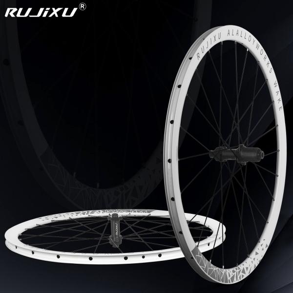 Quality 120psi 50mm V Brake Wheelset White Aluminum Alloy Road Bike Wheel Set With for sale