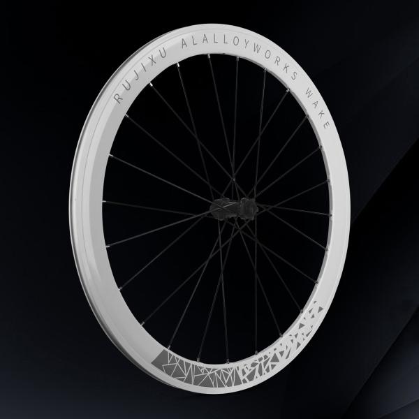 Quality 120psi 50mm V Brake Wheelset White Aluminum Alloy Road Bike Wheel Set With for sale
