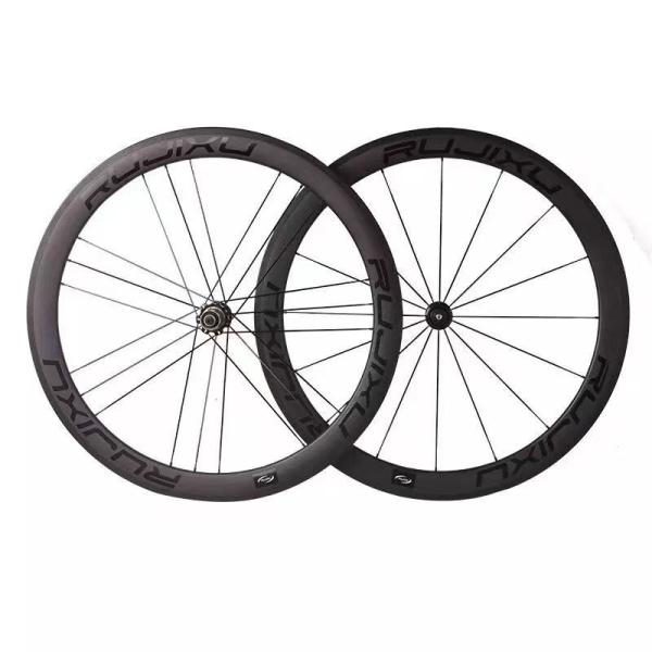 Quality Toray Customized V Brake Wheelset Carbon Racing Bike Wheels 50mm Tubeless for sale