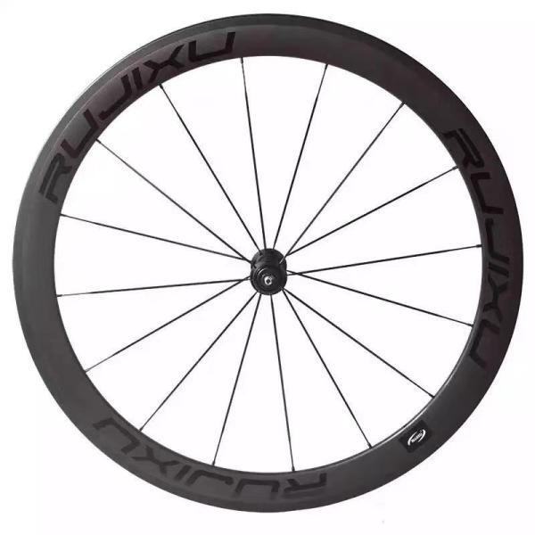 Quality Toray Customized V Brake Wheelset Carbon Racing Bike Wheels 50mm Tubeless for sale