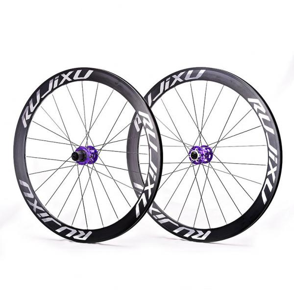 Quality 700C Road Bicycle Wheel Set Black With Disc Brake And 50mm Frame Height Six Jaw for sale