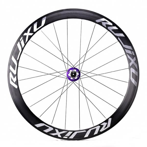 Quality 700C Road Bicycle Wheel Set Black With Disc Brake And 50mm Frame Height Six Jaw for sale