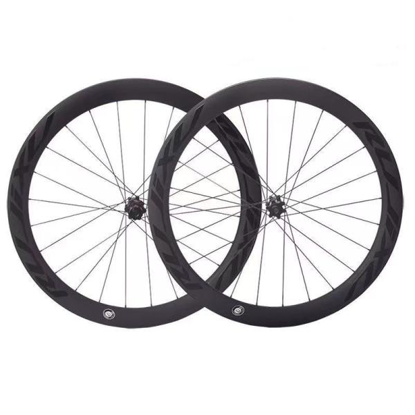 Quality UD Matte 700C Road Bike Wheelset Pillar Spokes With 50mm Disc Brake Center Lock for sale