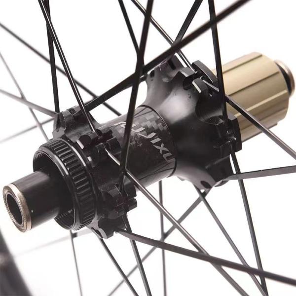 Quality UD Matte 700C Road Bike Wheelset Pillar Spokes With 50mm Disc Brake Center Lock for sale