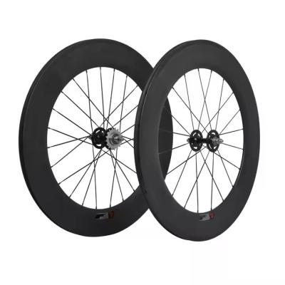 China Customized 700C Fixed Gear Wheelset 88mm Depth 25mm Width Single Speed Bike Wheelset for sale