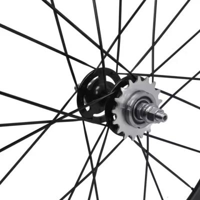China Customized 700C Fixed Gear Wheelset 88mm Depth 25mm Width Single Speed Bike Wheelset for sale