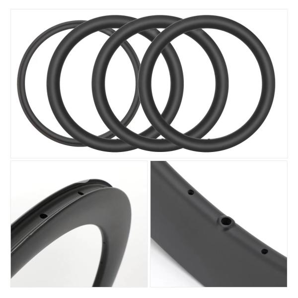 Quality Matte Finish 700C Road Bike Wheel Rim With V Brake System Clincher Type 38/50/60 for sale