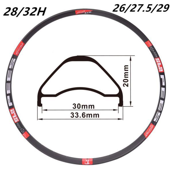 Quality Depth 20mmm Wheelset Rim 27.5" Mountain Bike Rims 28 Hole French Valve Disc for sale