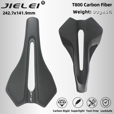 China JIELEI Racing Bicycle Saddle Hollow Design Titanium/Steel Arch Carbon Fiber Material Massage Ventilation for Mountain Road Bikes for sale