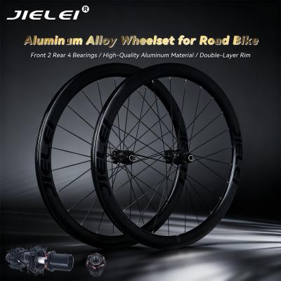 China 45mm Road Bike Wheelset with 6-Pawl 3-Tooth Hub and 24/24H Spokes - Disc Brake Wheelset for sale
