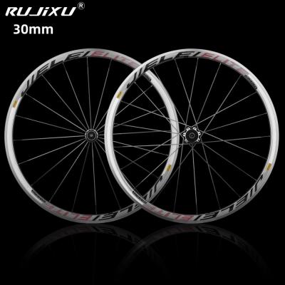 China 700C Aluminum Alloy Road Bike Wheelset with 30/40/50mm Rim Height for V-Brake Compatibility for sale
